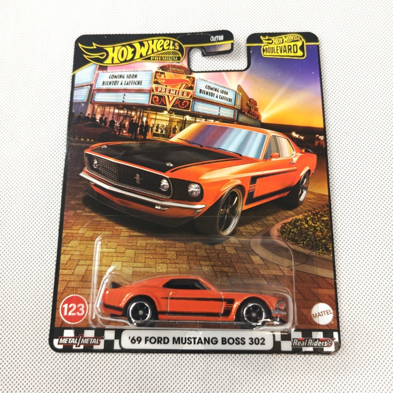 Hot Wheels Premium Boulevard 1/64 Vehicle - '69 Ford Mustang Boss 302 ...