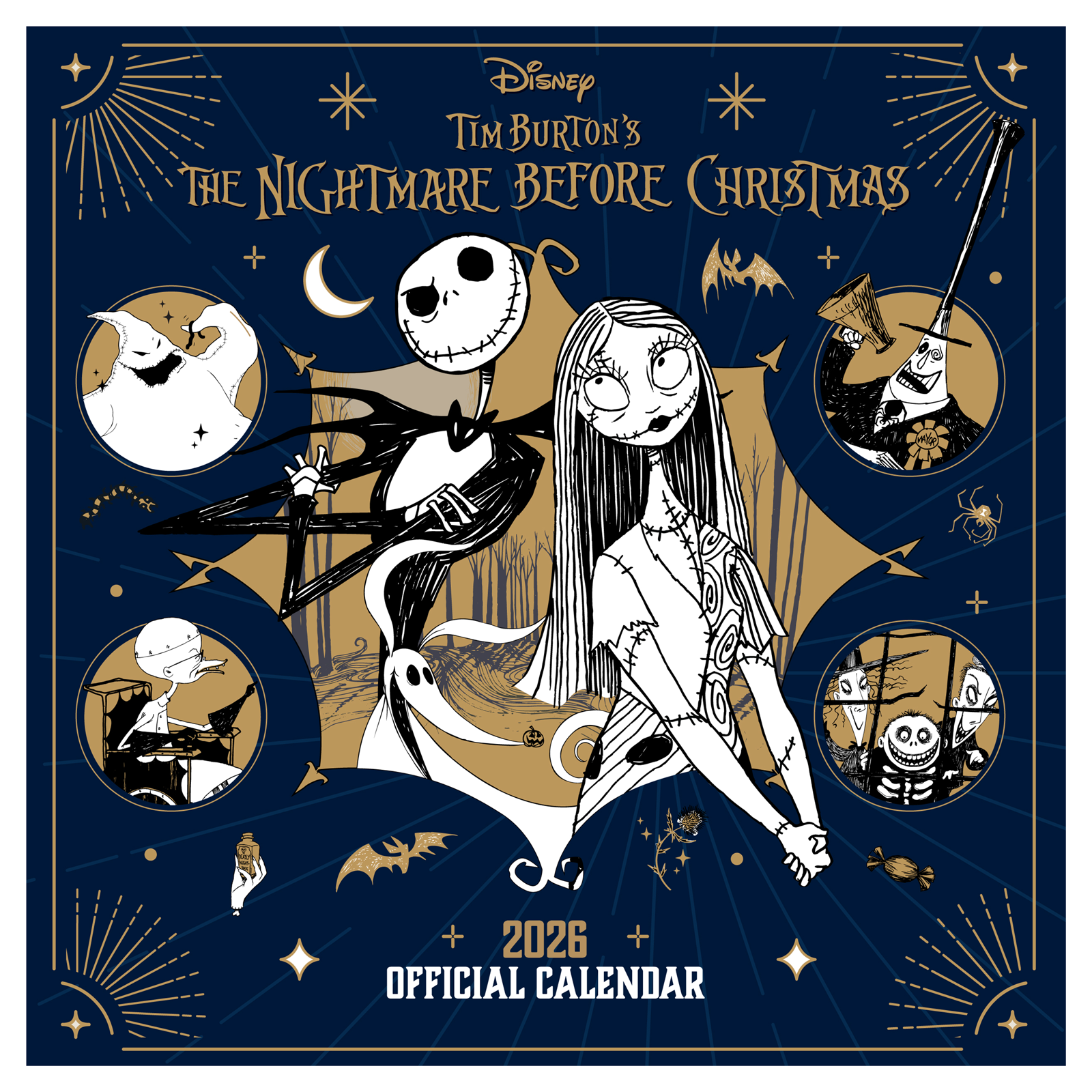 The Nightmare Before Christmas Wall Calendar - Jack & Sally 2026